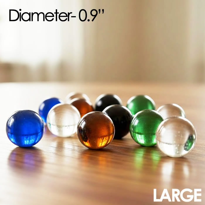 Large Glass Gem Round Marbles Vase Filler, 1